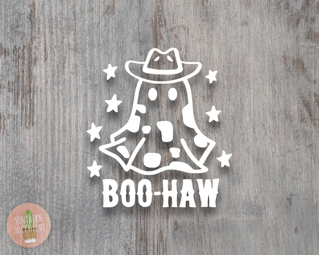Boo-haw Cowboy Ghost Decal Howdy Decal Cowboy Hat Cowgirl Sticker ...