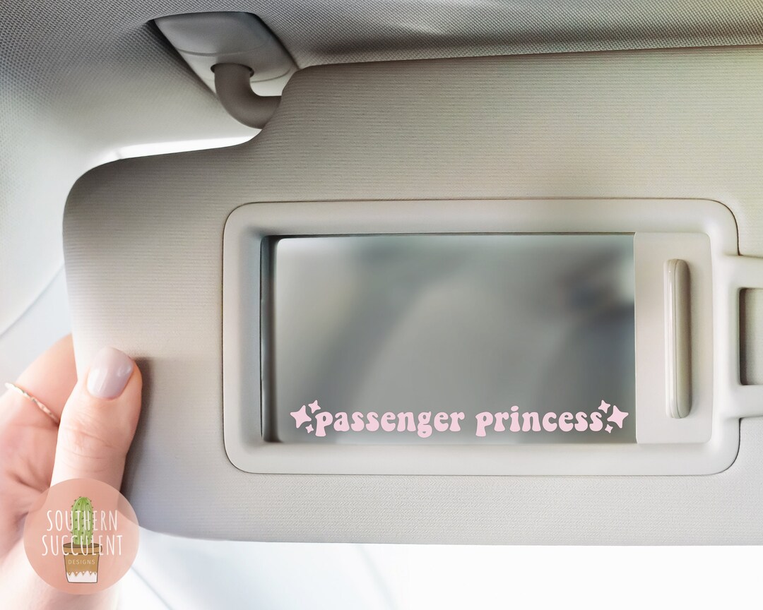 Passenger Princess Car Mirror Decal Cute Rear View Mirror Decal Sun ...