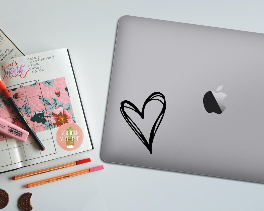 Heart Decals - Cute Decal - Heart Sticker - Cute Car Decal - Laptop ...