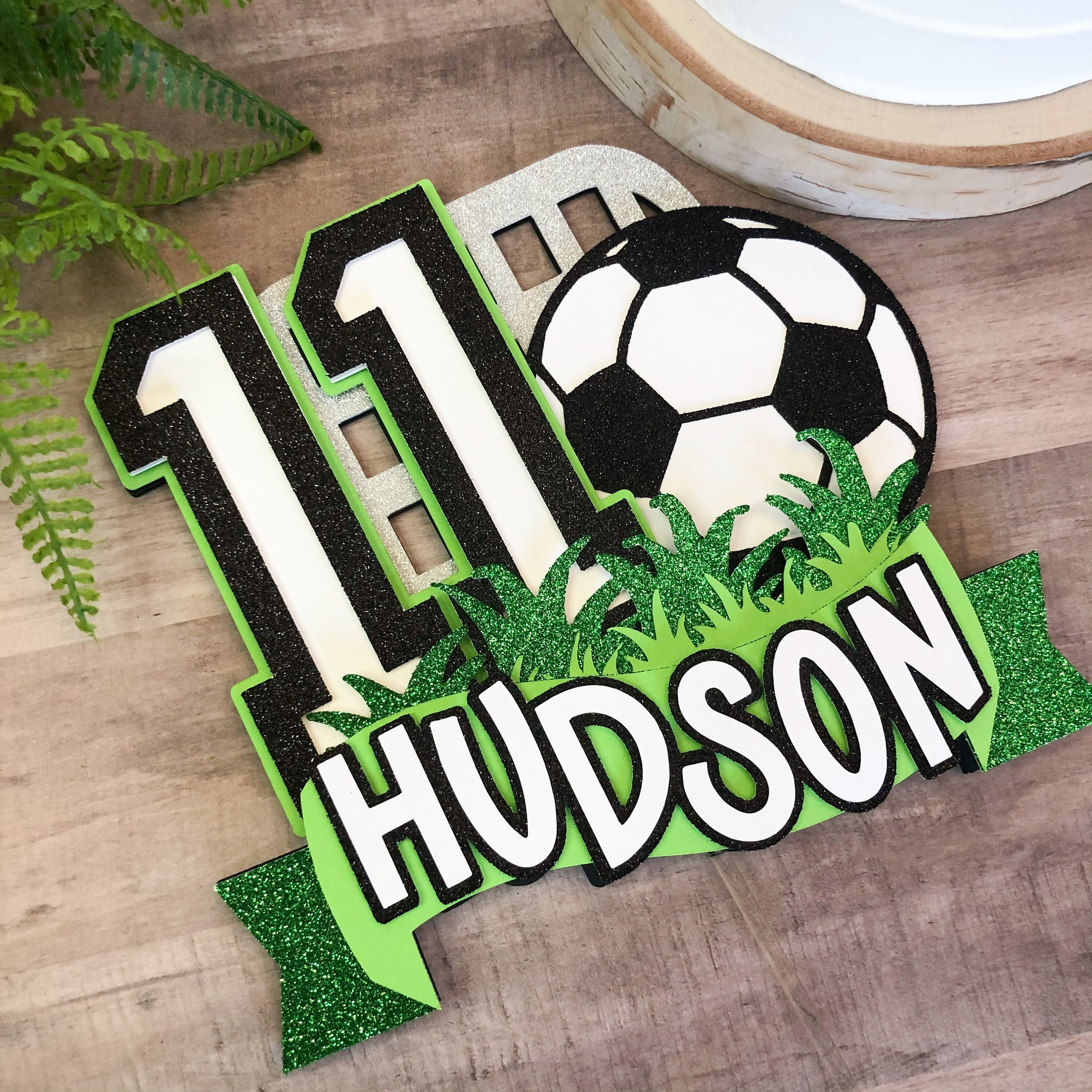 Baking & Cake Decoration Cake Toppers & Picks Soccer themed Party Decor ...