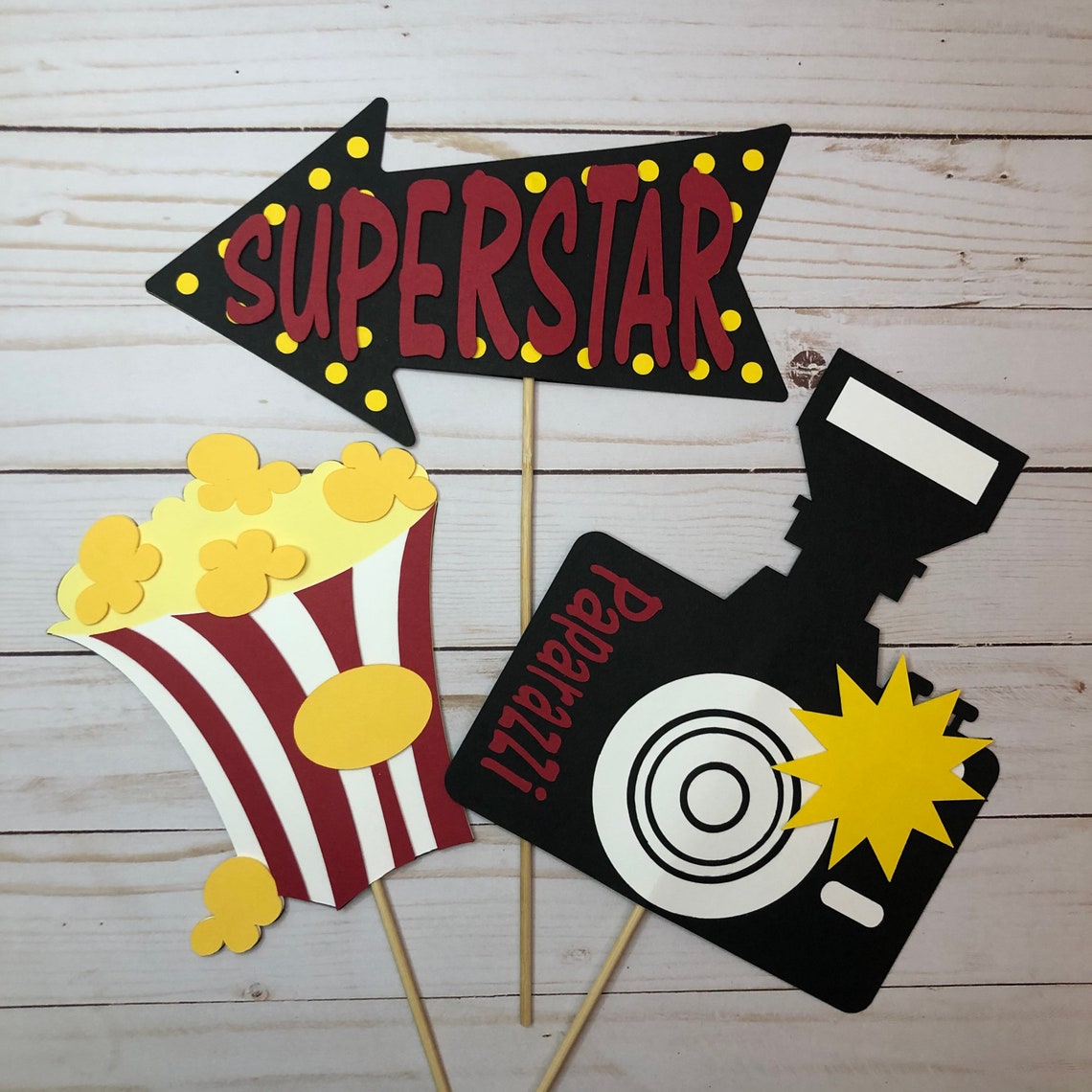 Movie Night Party Movie Night Photo Booth Props Centerpiece | Etsy