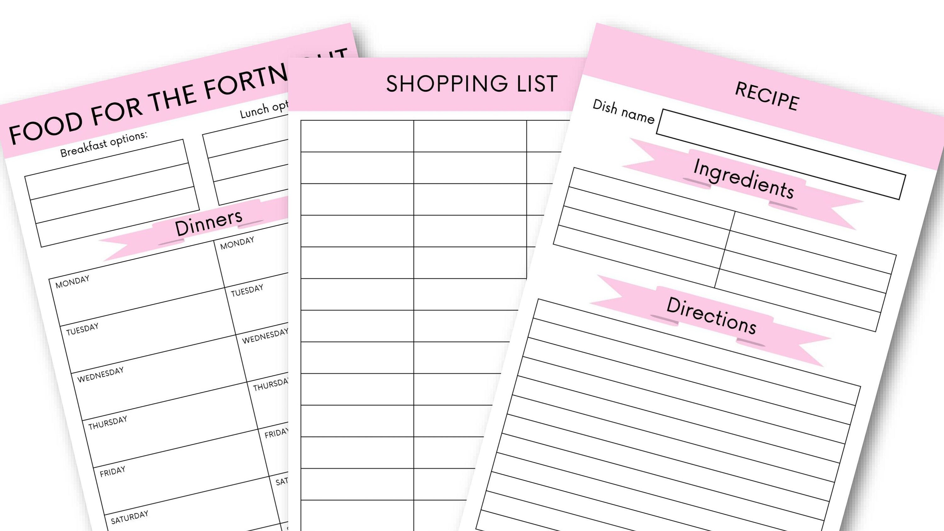 Two Week Meal Plan Fortnightly Meal Planning Template Etsy Two Week Meal Plan Fortnightly Meal Planning Template Etsy
