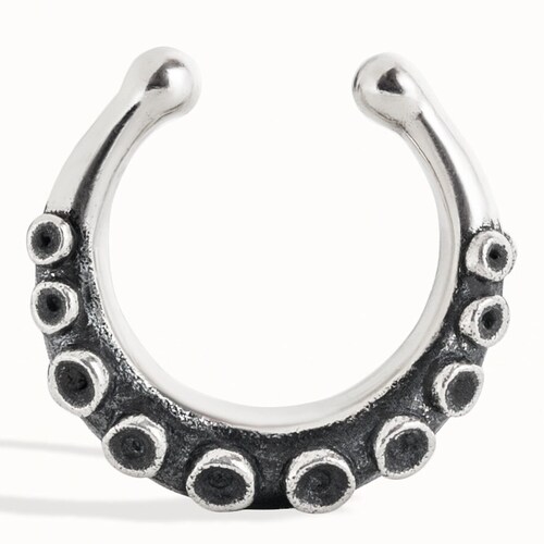 Octopus Tentacle Septum Ring Nose Ring Body Jewelry Sterling - Etsy