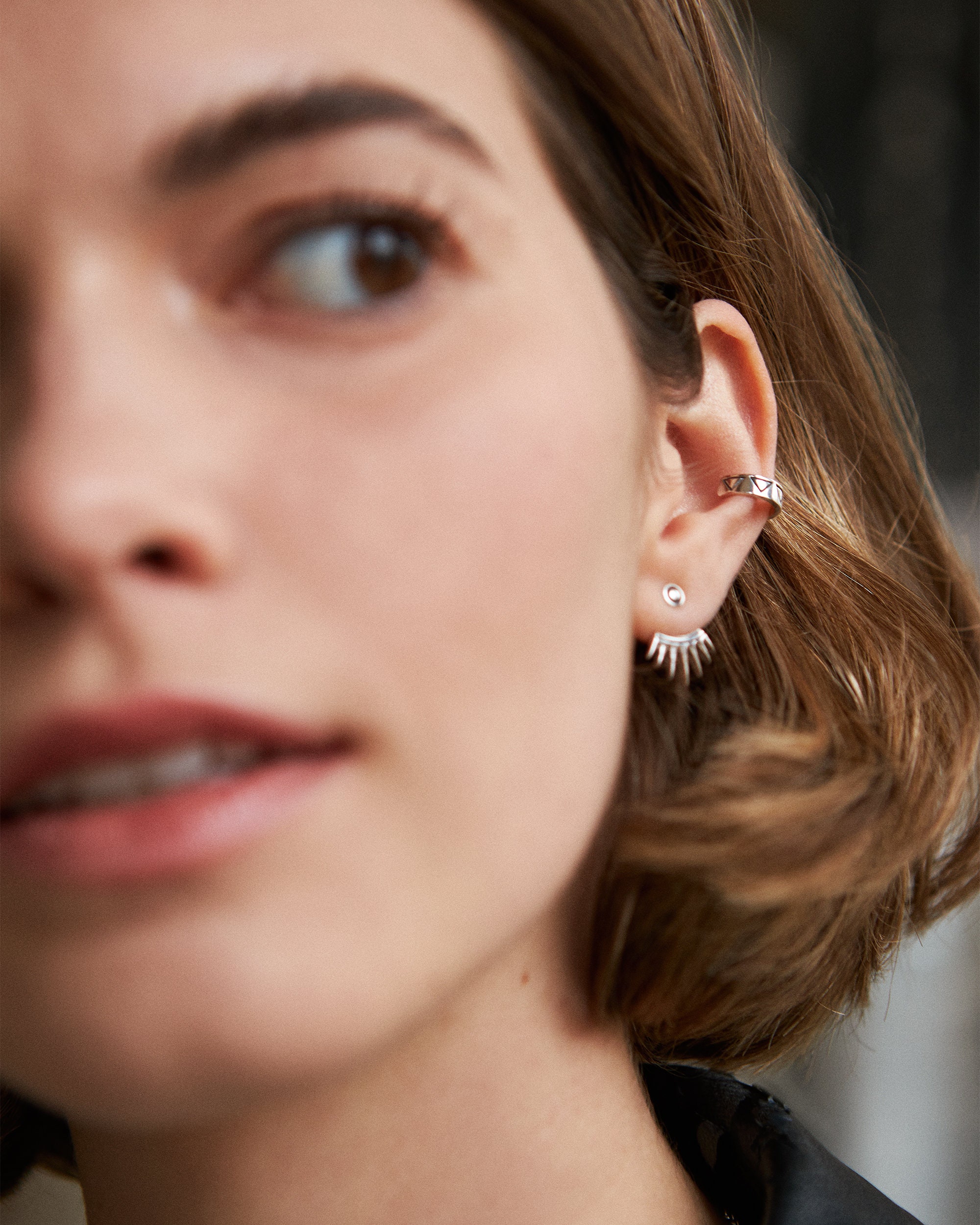 Sterling Silver Ear Cuff Earring Minimal Triangle Ear Wrap | Etsy