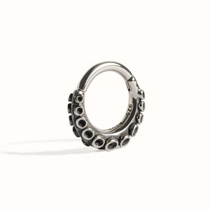 Octopus Tentacle Septum Ring Nose Ring Body Jewelry Sterling Silver ...