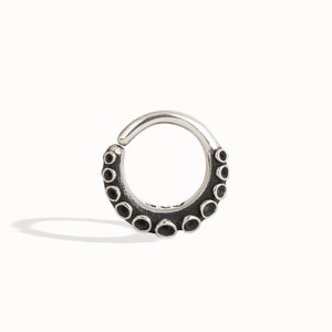 Octopus Tentacle Septum Ring Nose Ring Body Jewelry Sterling Silver ...