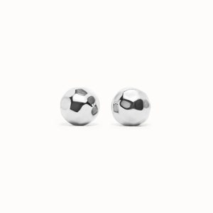 Ball Earrings • Gold Ball Studs • Full Ball Dainty Earrings • Silver ...