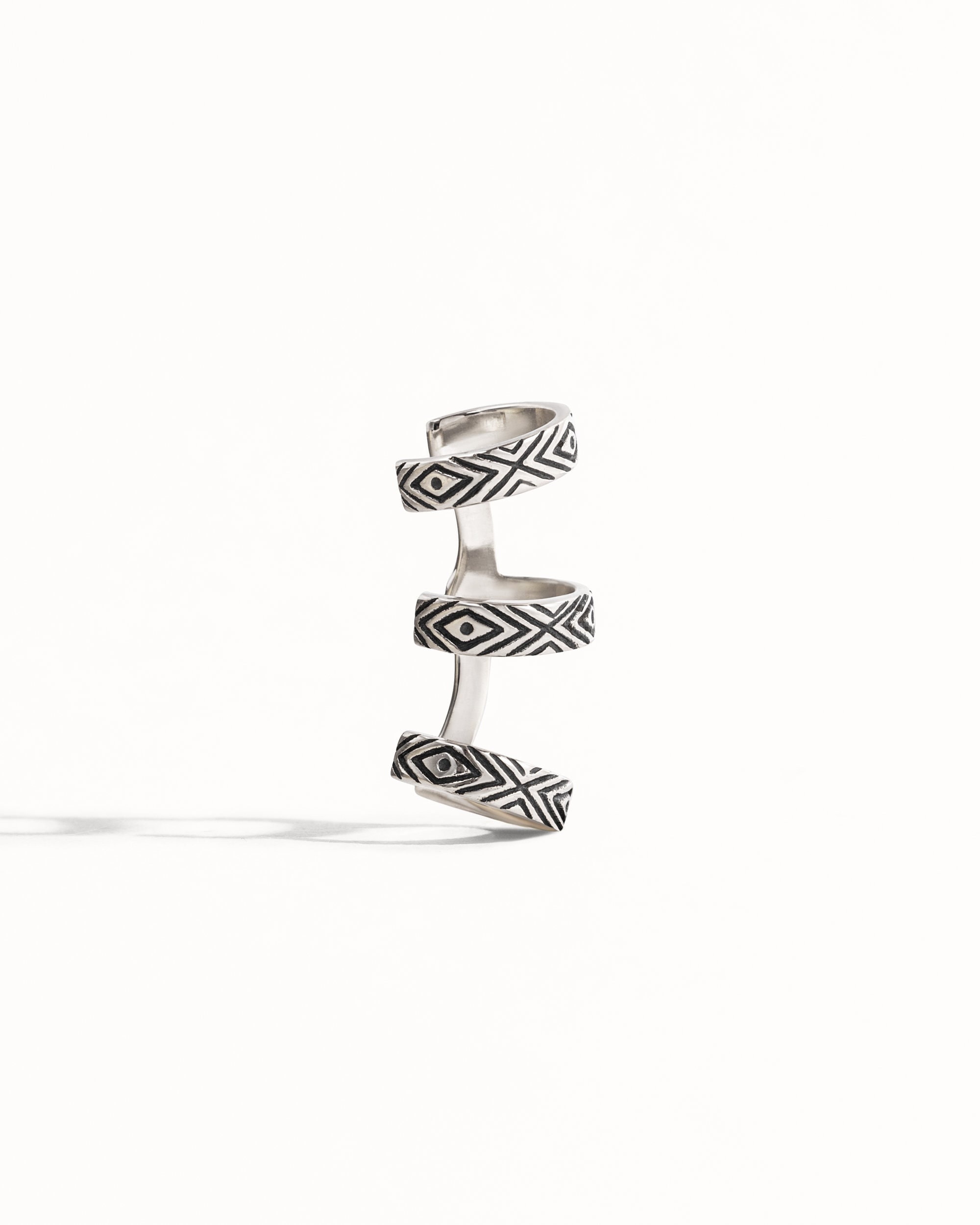 Sterling Silver Ear Cuff Earring Aztec Evil Eye Chevron Ear - Etsy