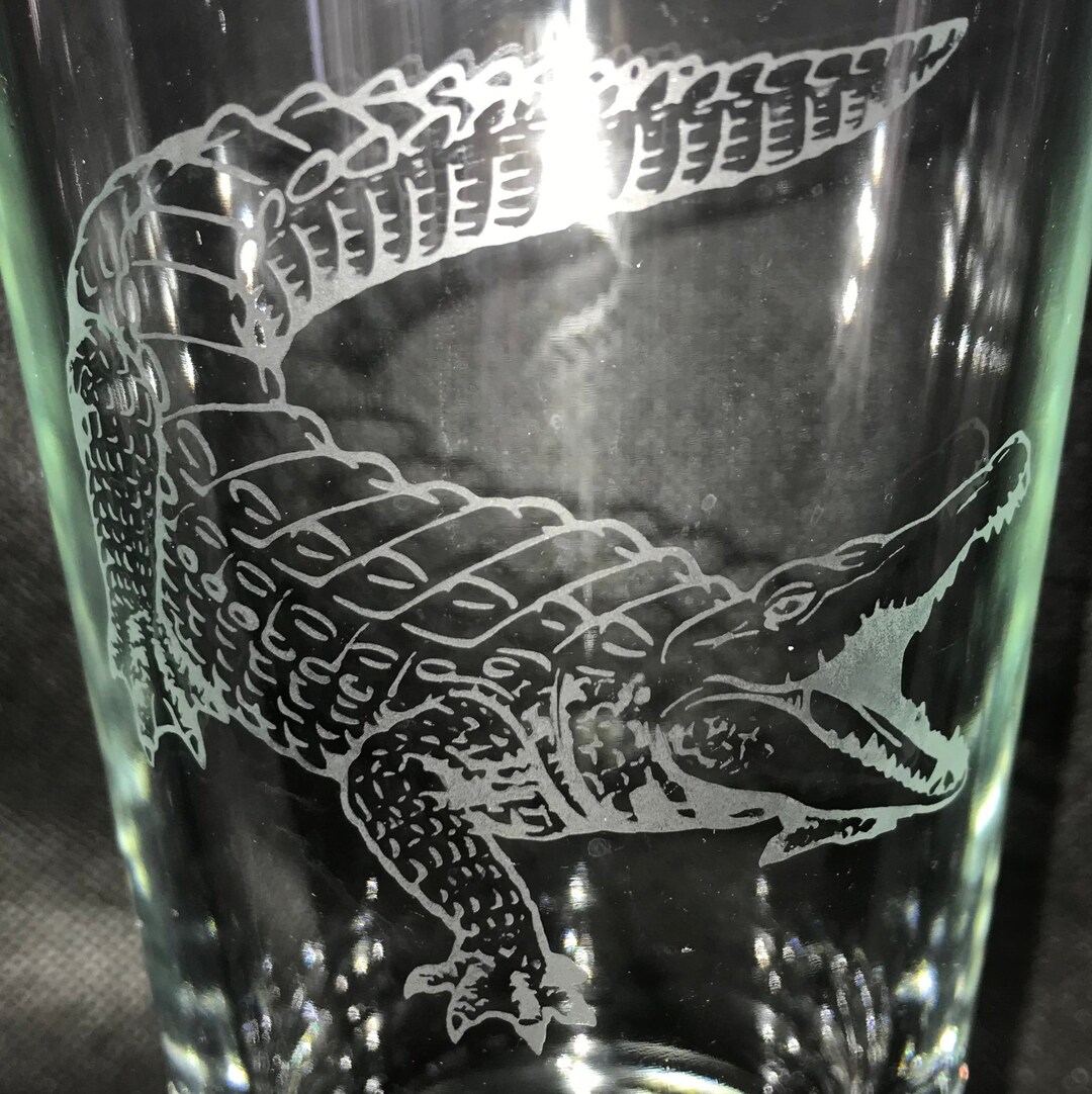 Etched Alligator Glass - Etsy