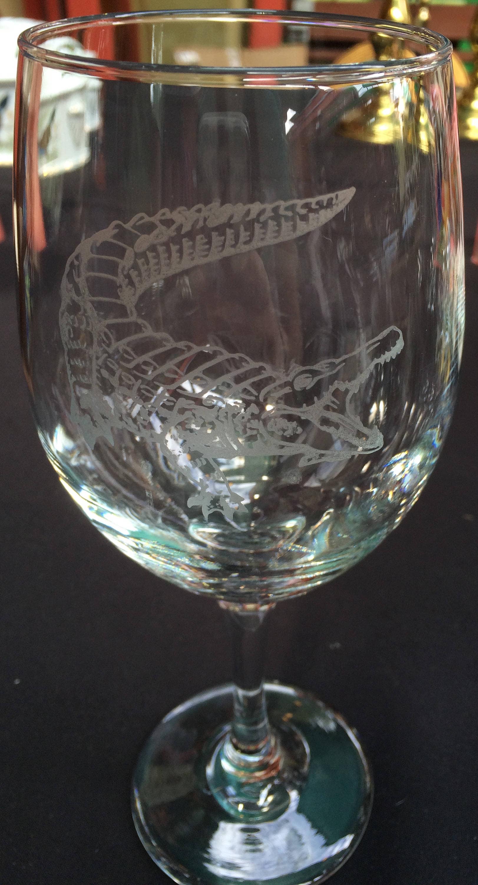 Etched Alligator Glass - Etsy