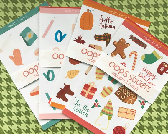 Oops Sticker Sheets Pack of 3 Random Mistake Stickers | Etsy
