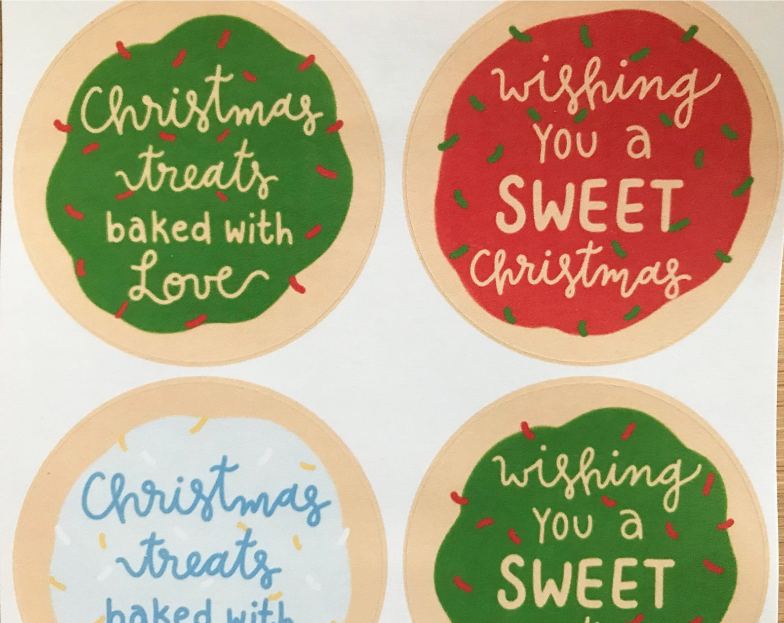 Christmas Cookie Labels: Holiday Treat Labels, Holiday Baking Tags ...