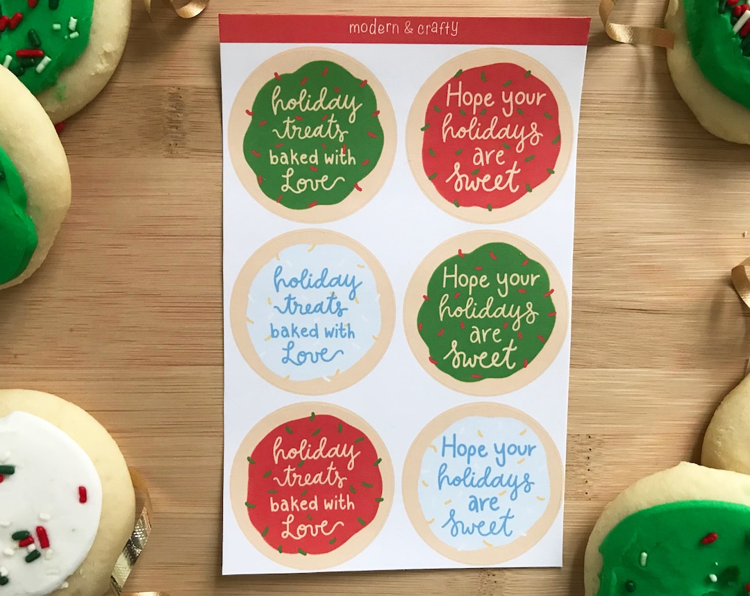 Holiday Cookie Labels: Holiday Treat Labels, Christmas Baking Tags ...