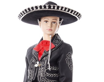 Boys Black Charro Outfit With Swirl Design, Traje De Charro, Boys ...