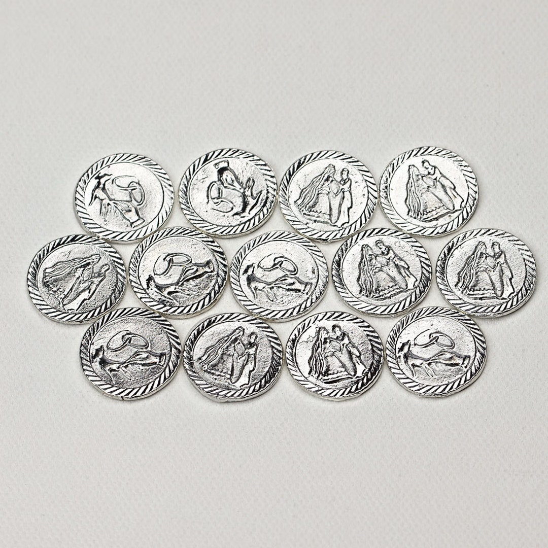 Arras Coins, Unity Coin Set, Las Arras Matrimoniales, 13 Silver Coins ...