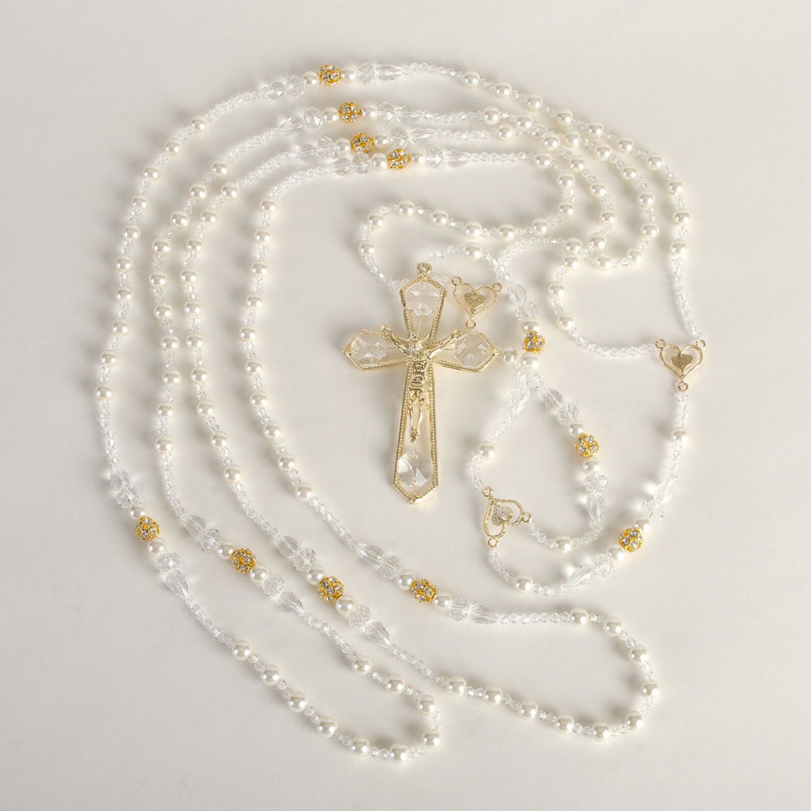 Lazo De Boda Pearl Crystal and Gold Wedding Lazo Arras De - Etsy