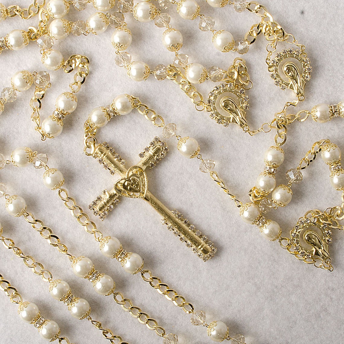 Swarovski Crystal Pearl Wedding Lasso in Gold Wedding Lasso - Etsy