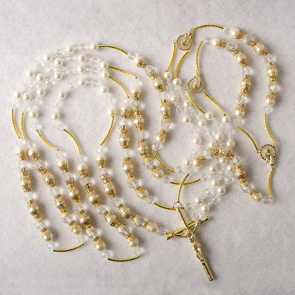 Gold Pearl and Crystal Wedding Lazo Lazo de Boda Gold | Etsy