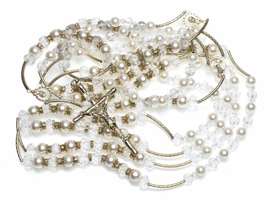 Gold Pearl and Crystal Wedding Lazo Lazo De Boda Gold - Etsy