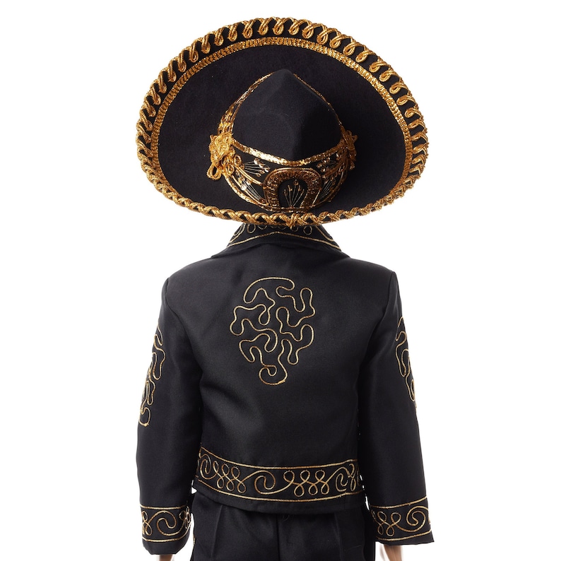 Boys Black Charro Outfit With Swirl Design Traje De Charro - Etsy