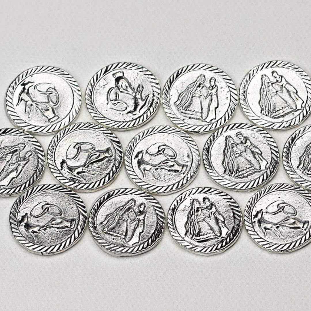 Arras Coins Unity Coin Set for Wedding, 13 Silver Plated Coins ...