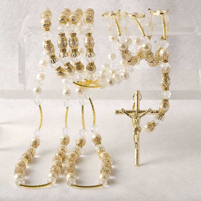Gold Pearl And Crystal Wedding Lazo Lazo De Boda Gold Etsy