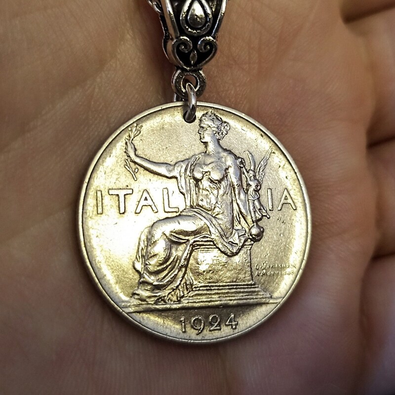 Italy Coin Necklace - Etsy