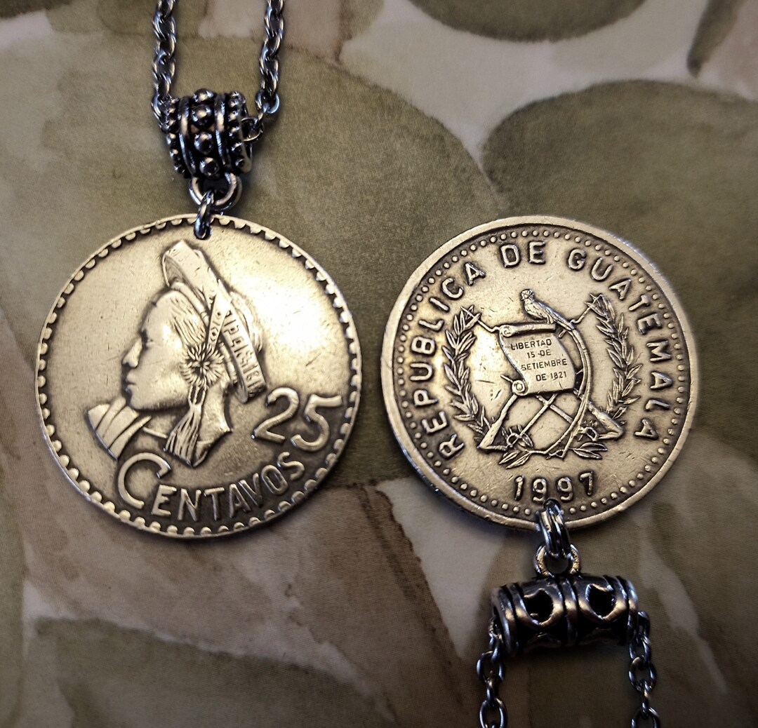 Guatemala Concepcion Ramirez Portrait Silver Tone 25 Centavos 1 Inch ...