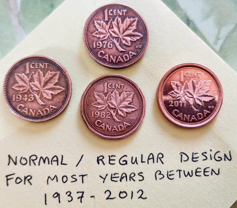 Canada Natural Canadian One Cent Penny Pendant Necklace, 1920-2012 ...
