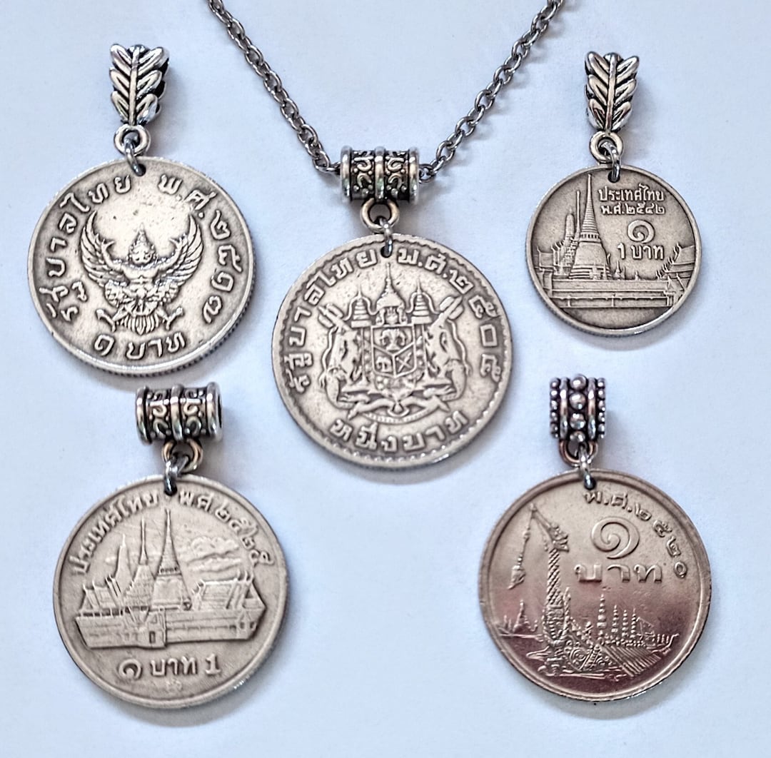 Thailand Garuda Temple 1 Baht Coin Pendant, 1962-2008, 5 Options - Etsy