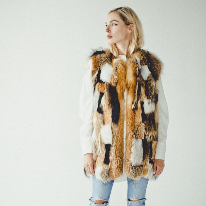 Real Red Fur Vest - Etsy