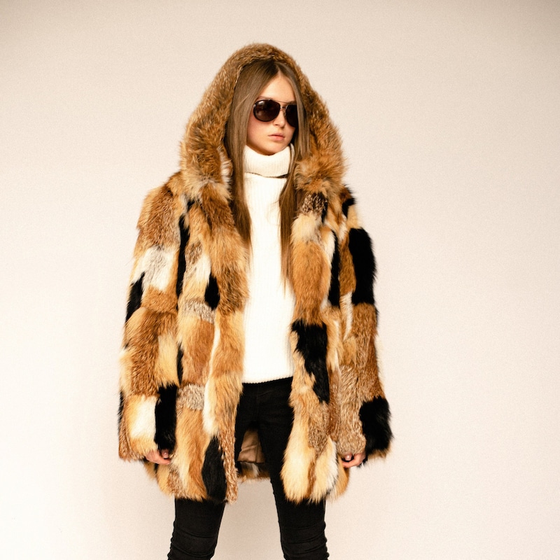 Vintage Real Red Fox Coat - Etsy