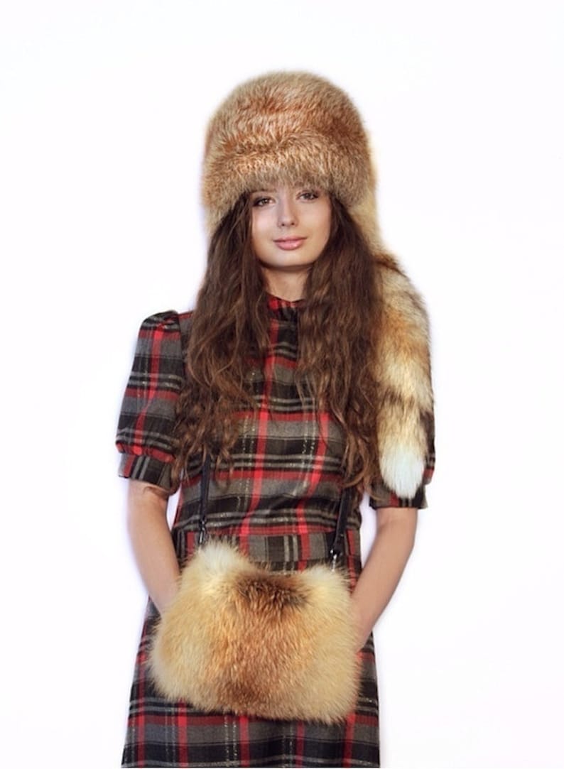 Fur Hand Muff Wedding Arm Warmers Fox Fur Bag Purse - Etsy