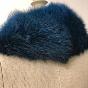 Blue Fur Collar for Jacket Women Detachable Shawl Winter - Etsy