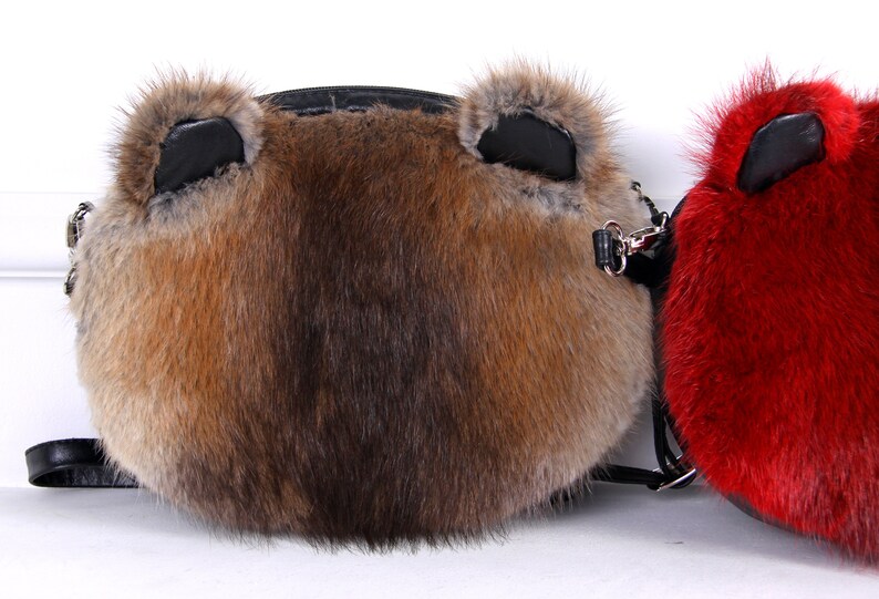 Cute Fur Purse With Ears Crossbody Bag Womens Fur Bag - Etsy