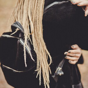 Blue Fur Backpack Real Fur Backpacks Womens Fur Bag - Etsy