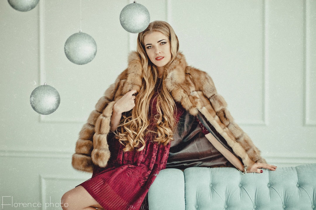 Luxury Marten Fur Coat for Women | Winter Fur Jacket | Christmas Gift ...