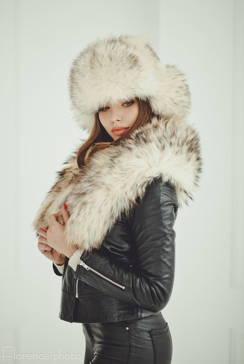White Fur Collar for Jacket Women Detachable Shawl Winter - Etsy