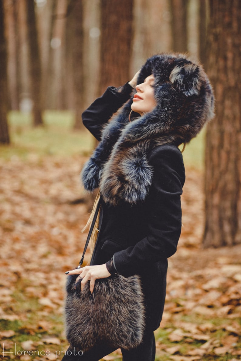 Fur Hand Muff Wedding Arm Warmers Fox Fur Bag Purse - Etsy