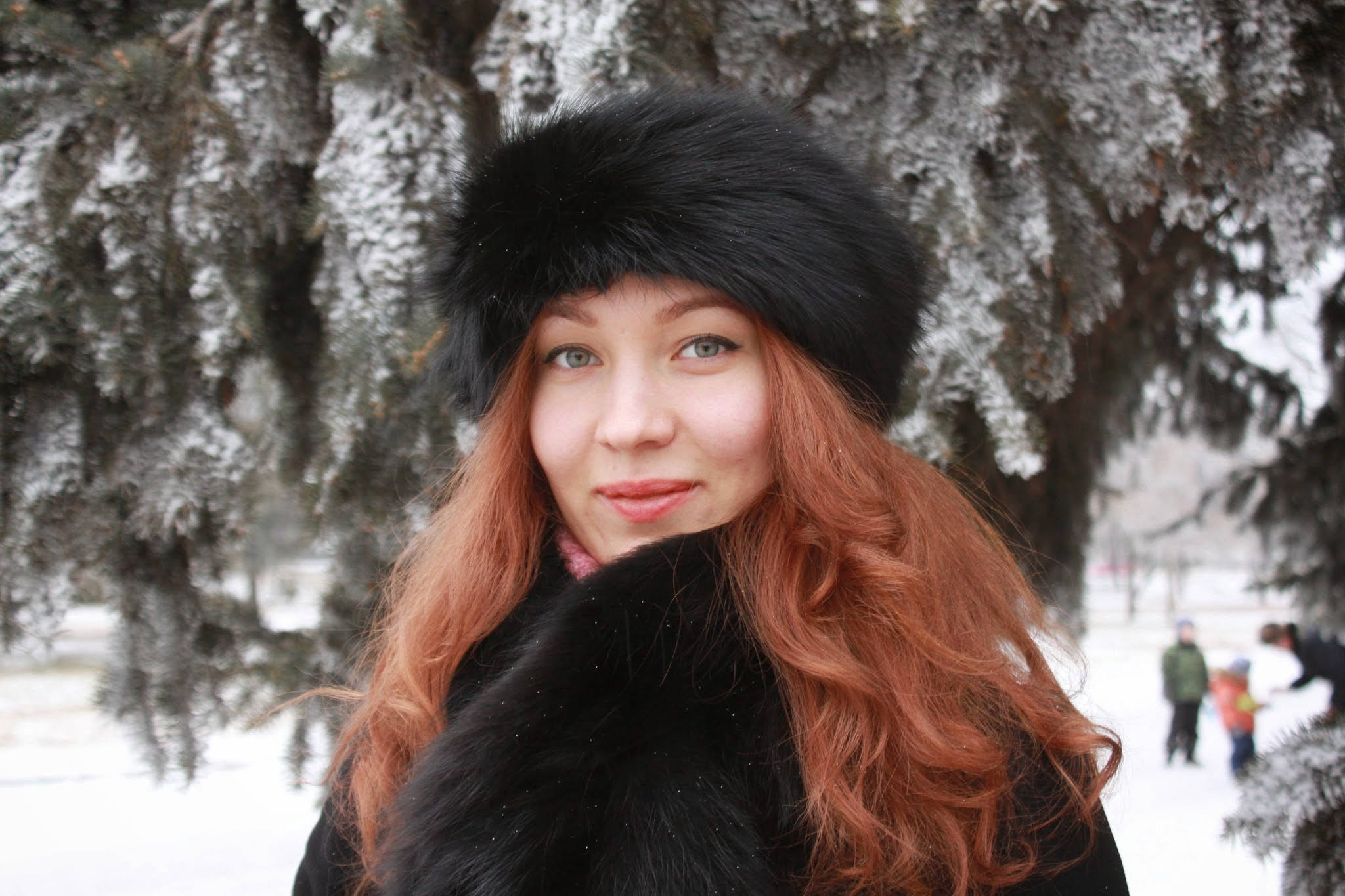 Black Fox Fur Headband Winter Headbands for Women Head | Etsy