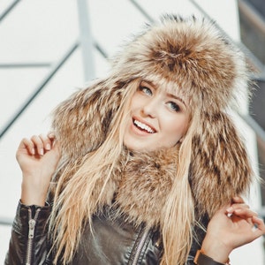 Fur & Leather Winter Hat Ushanka Russian Hats Men's - Etsy