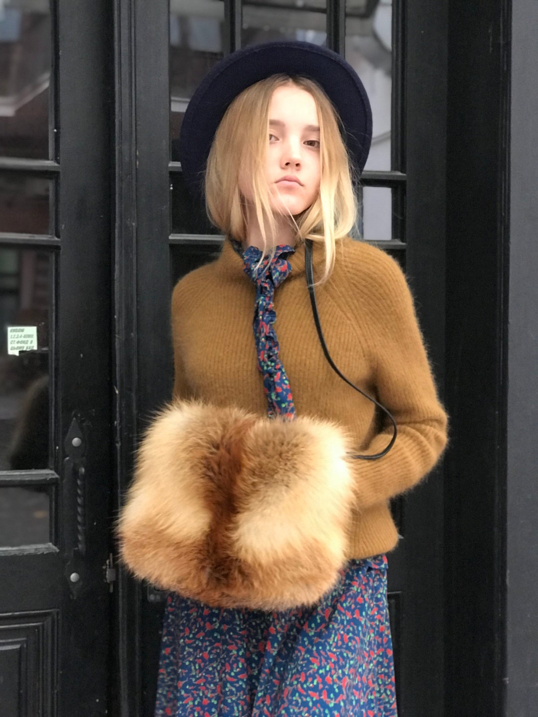 Red Fox Fur Muff – Real Fur Hand Warmer | Vintage Winter Accessory ...
