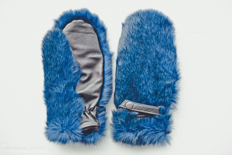 White Rabbit Fur Mittens – Handmade Winter Gloves, Cozy Fleece Lined - Etsy