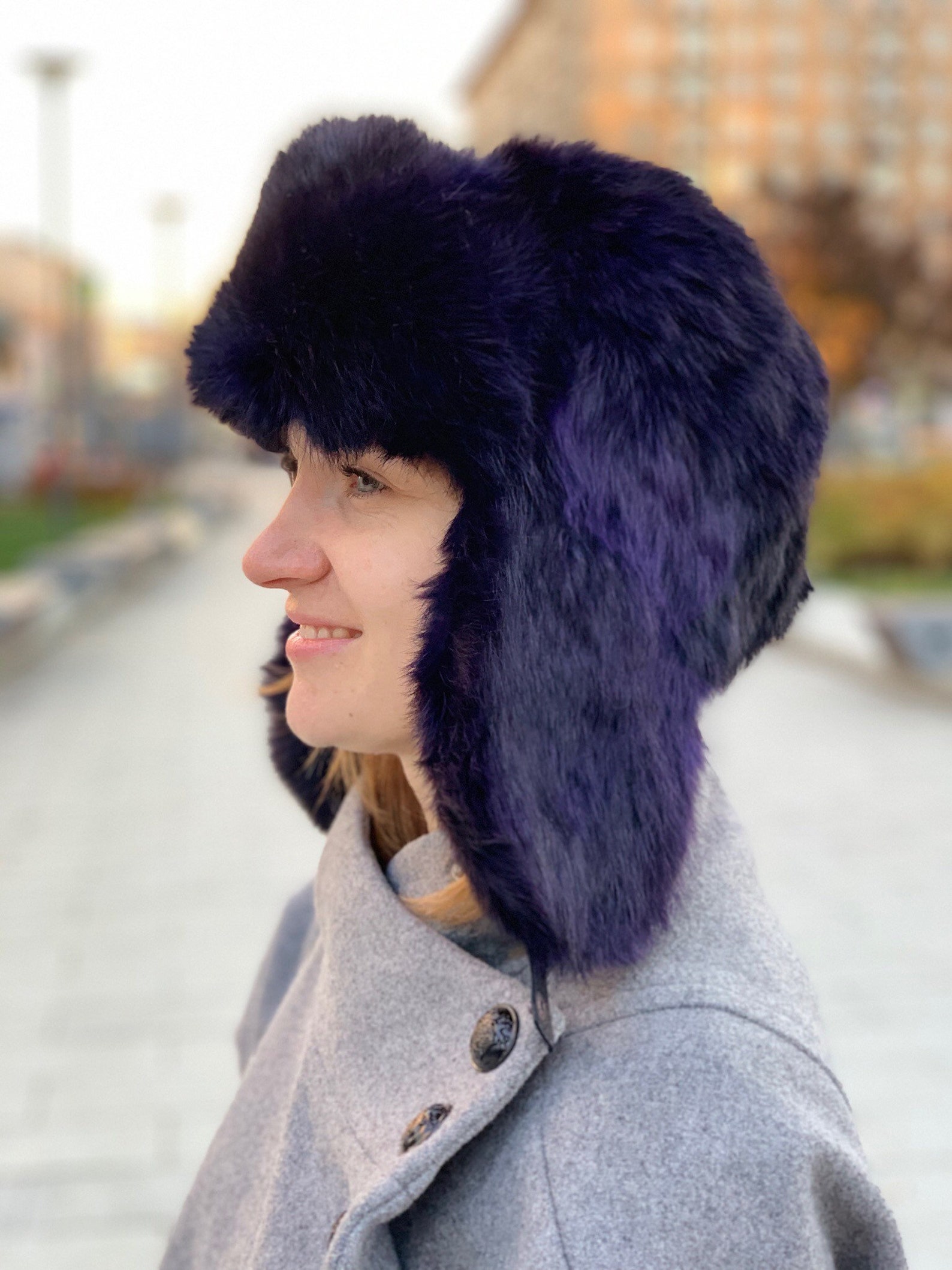 Rabbit Fur Hat Womens Ushanka Russian Winter Fur Hood - Etsy