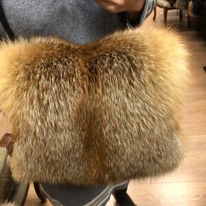 Red Fox Fur Muff – Real Fur Hand Warmer | Vintage Winter Accessory ...