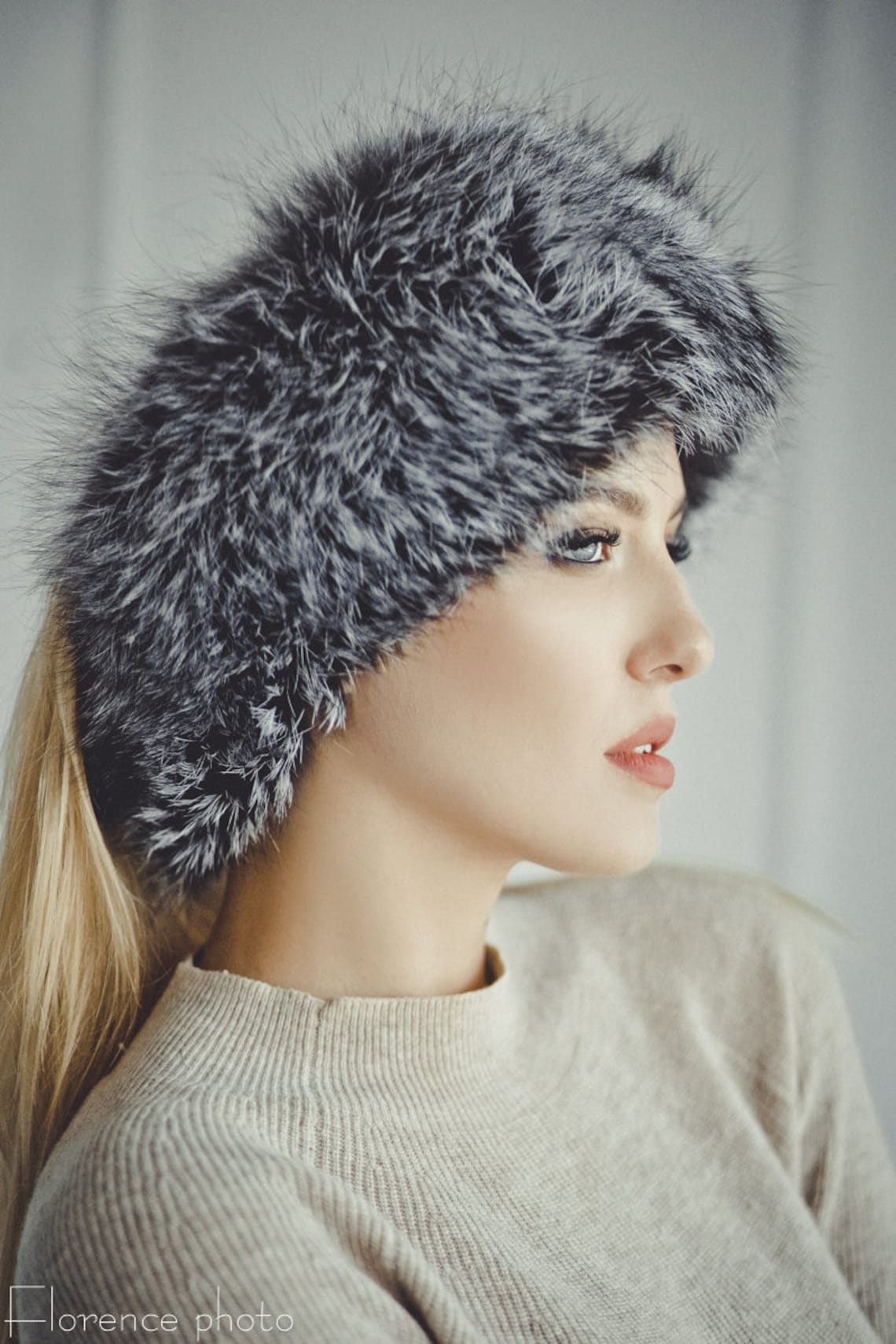 Silver Fox Fur Headband Winter Headbands for Women Head - Etsy