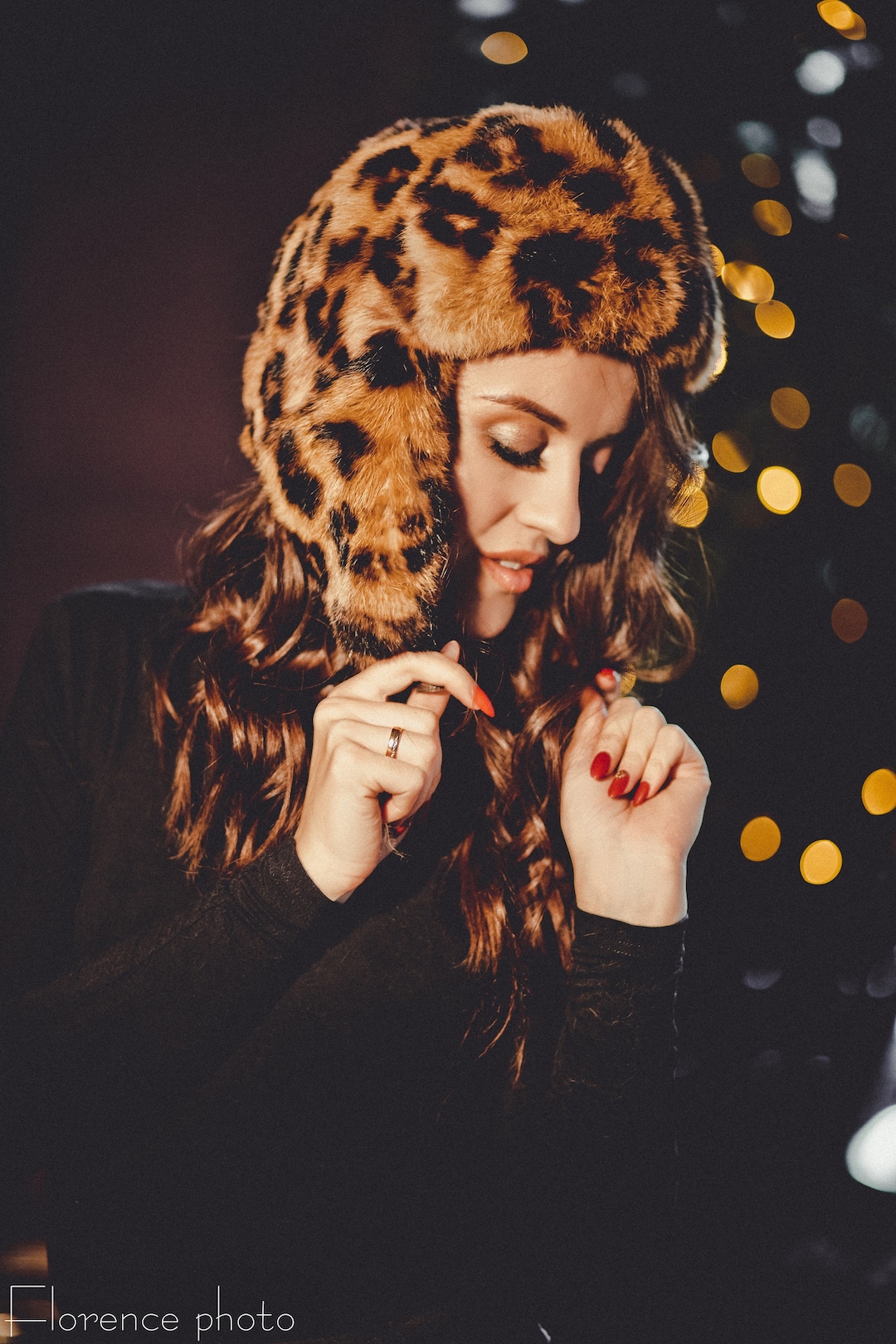 Leopard Print Rabbit Fur Ushanka | Real Fur Winter Hat for Women & Men ...