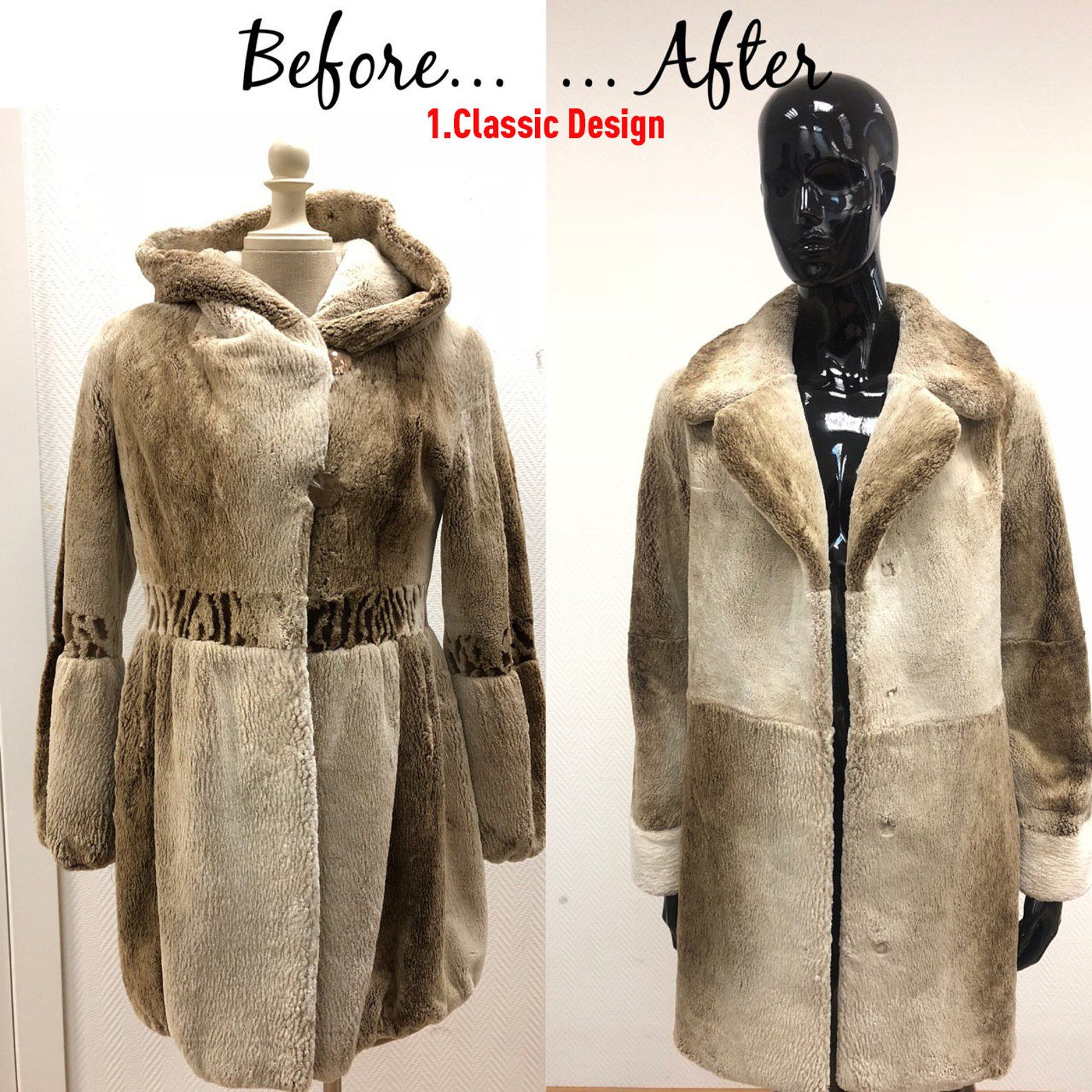 Fur Coat Restyle Service | Upcycle Vintage Real Fur Into Modern Jacket ...