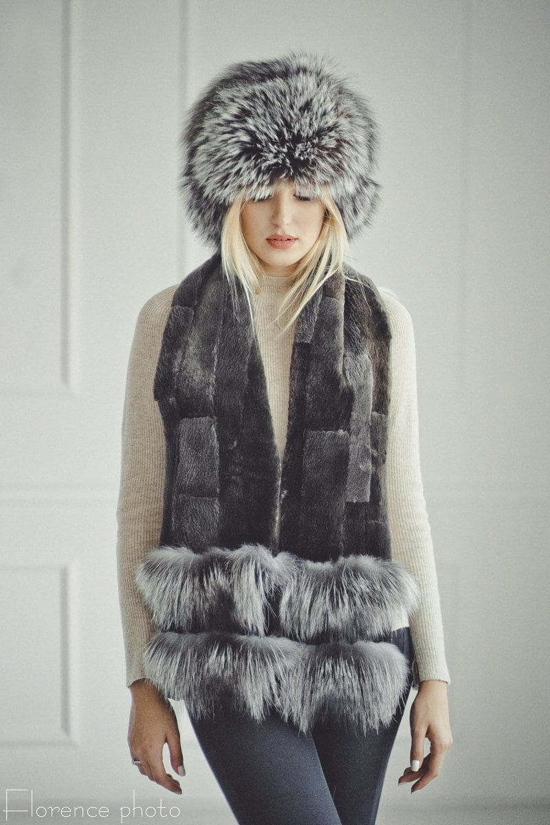 Silver Fox Fur Hat Ushanka Russian Hats Winter Womens Fur | Etsy