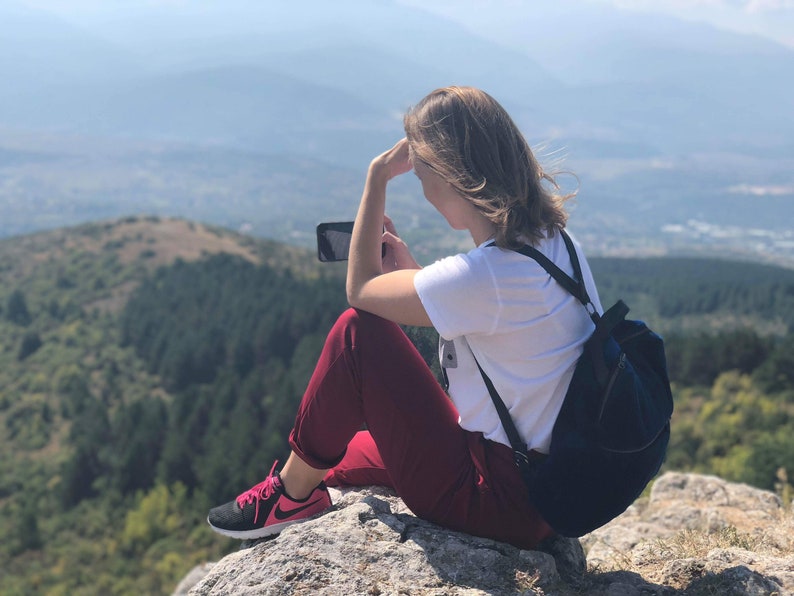 Blue Fur Backpack Real Fur Backpacks Womens Fur Bag - Etsy